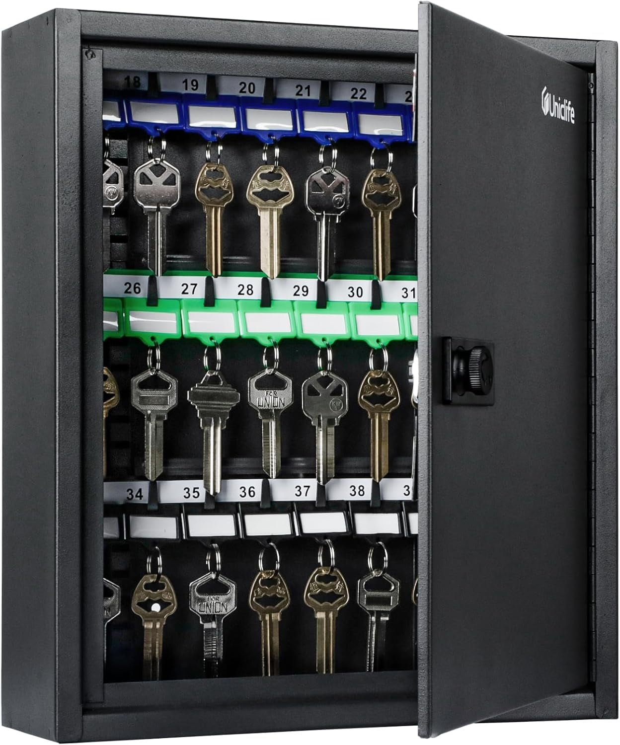 40 Position Key Cabinet with Combination Lock Resettable Black Digital ...