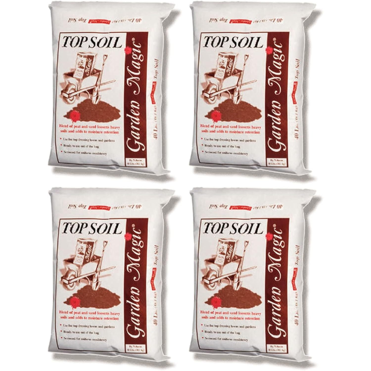 40 Pound Bag of Indoor and Outdoor Organic Planting and Potting Topsoil ...