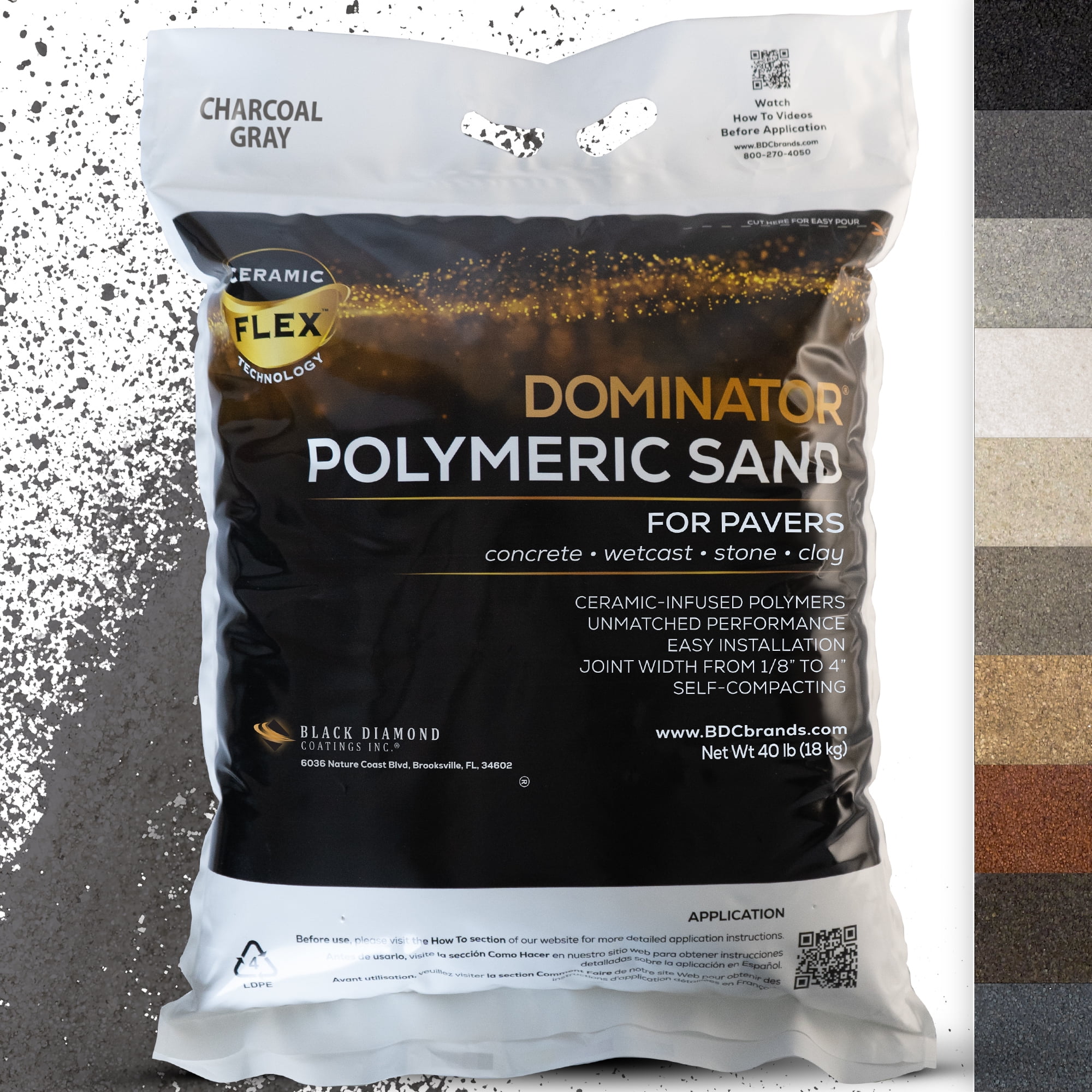 DOMINATOR 40 Lb. Charcoal Gray Polymeric Sand, Pro Grade, High ...