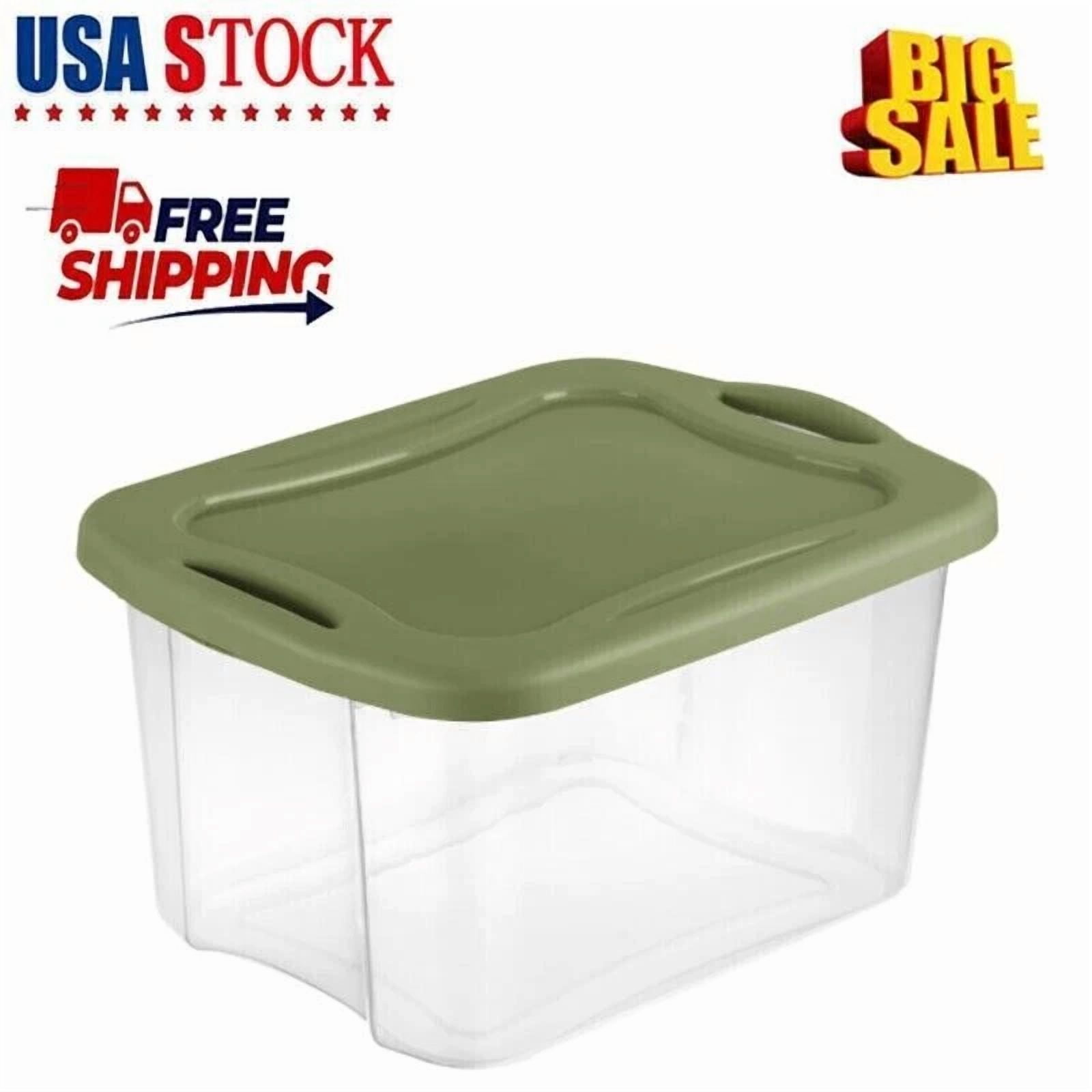 40 Qt Plastic Storage Box Tote Bpa-Freeplastic Portable Bin Container ...