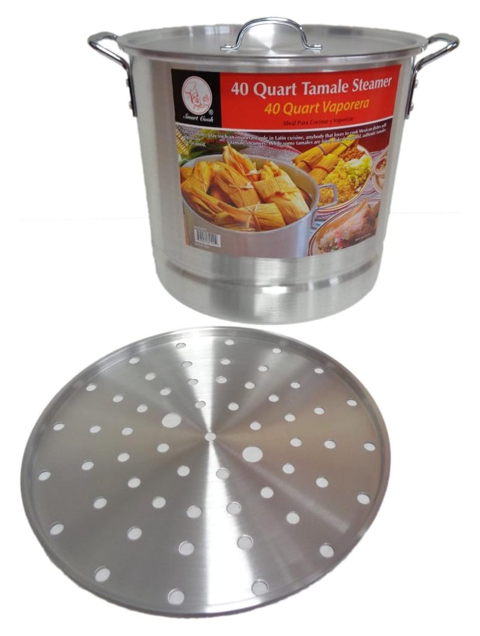 40 Qt Tamale Steamer Vaporera Stock Pot Premium Aluminum Tamalera 10 ...
