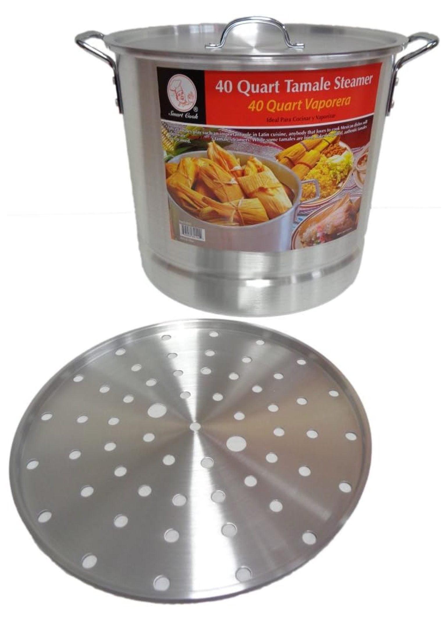 40 Qt Tamale Steamer Vaporera Stock Pot Premium Aluminum Tamalera 10 ...