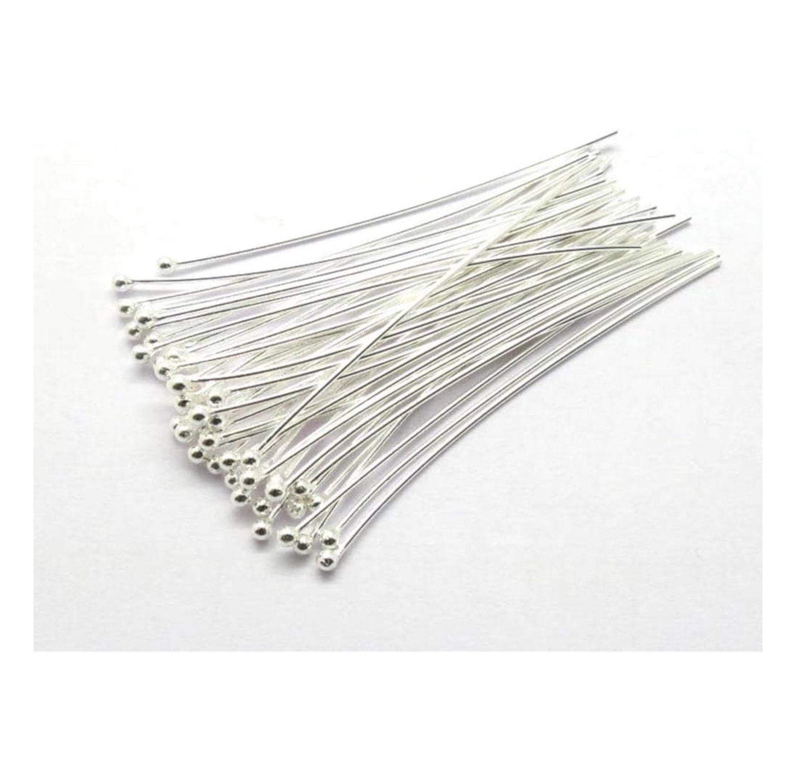 40 Qty. 2 inch Silver End Head Pins 24 Gauge - Walmart.com