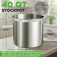40 Quart Stainless Steel Stockpot Heavy Duty Induction Cooker Stockpot ...