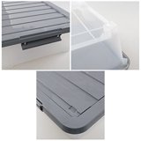 40 Quarts Under Bed Boxes with Wheels, Large Shallow Storage Box Bins ...