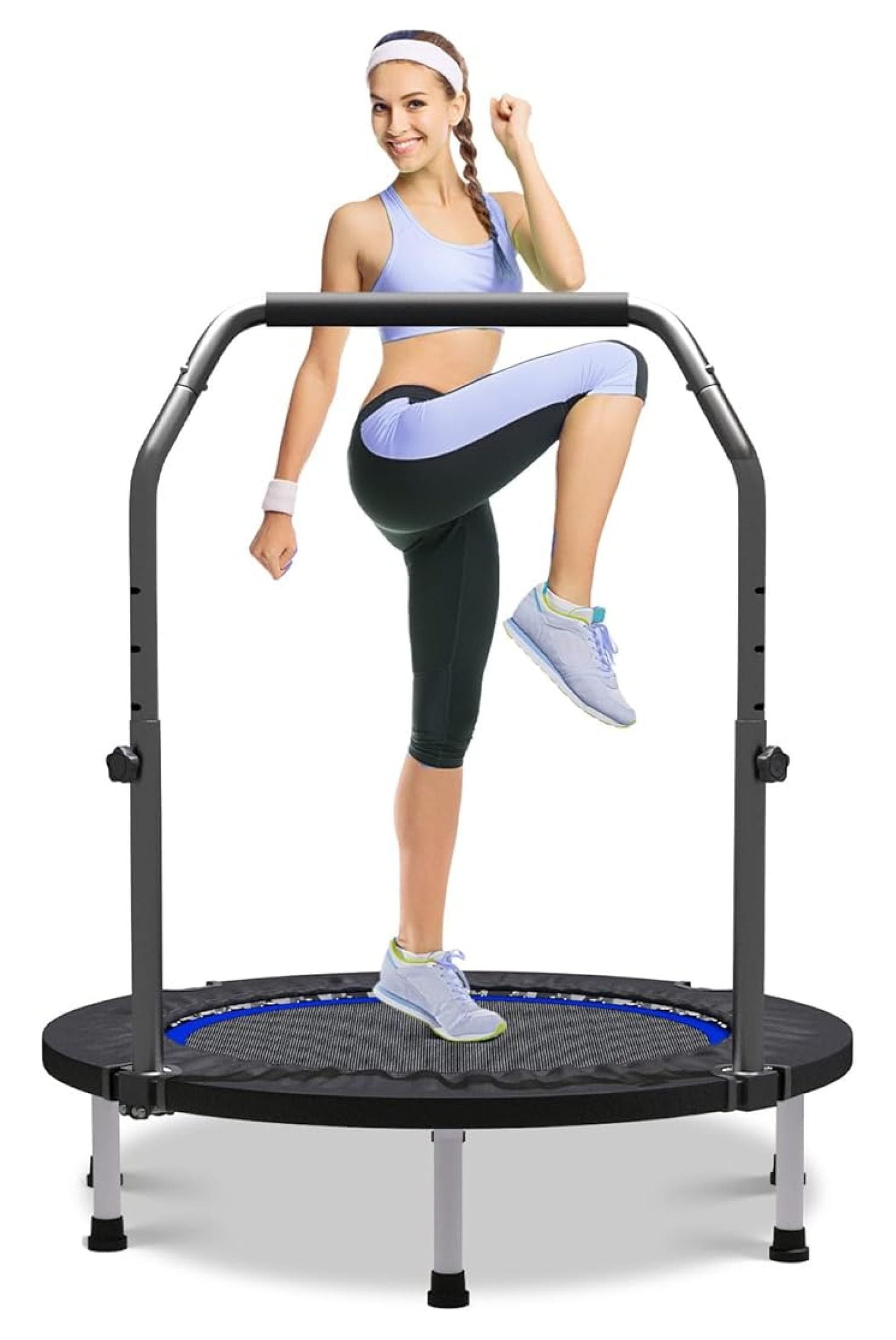 40" Rebounder Trampoline for Adults & Kids - Mini Exercise Trampoline ...