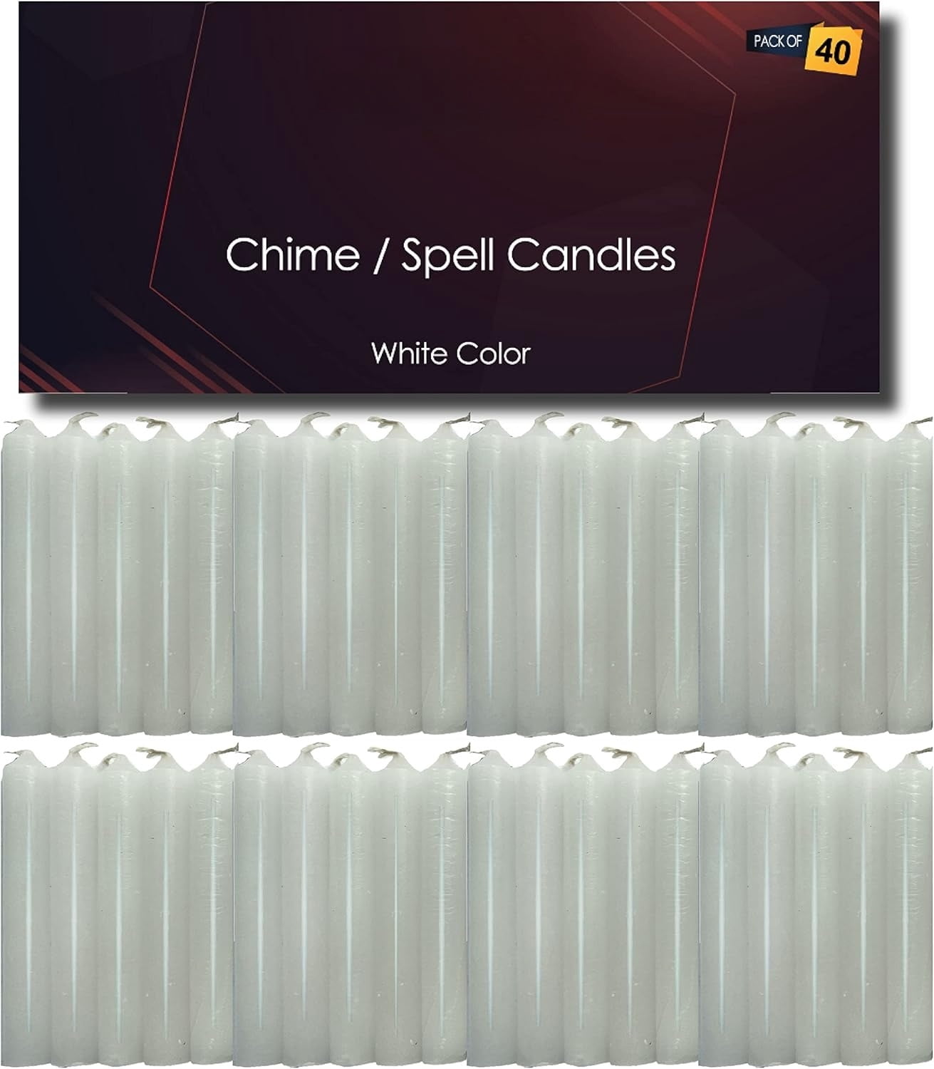 (40 Red Candles) – 4" x 1/2" Premium Mini Taper Candles for Rituals ...