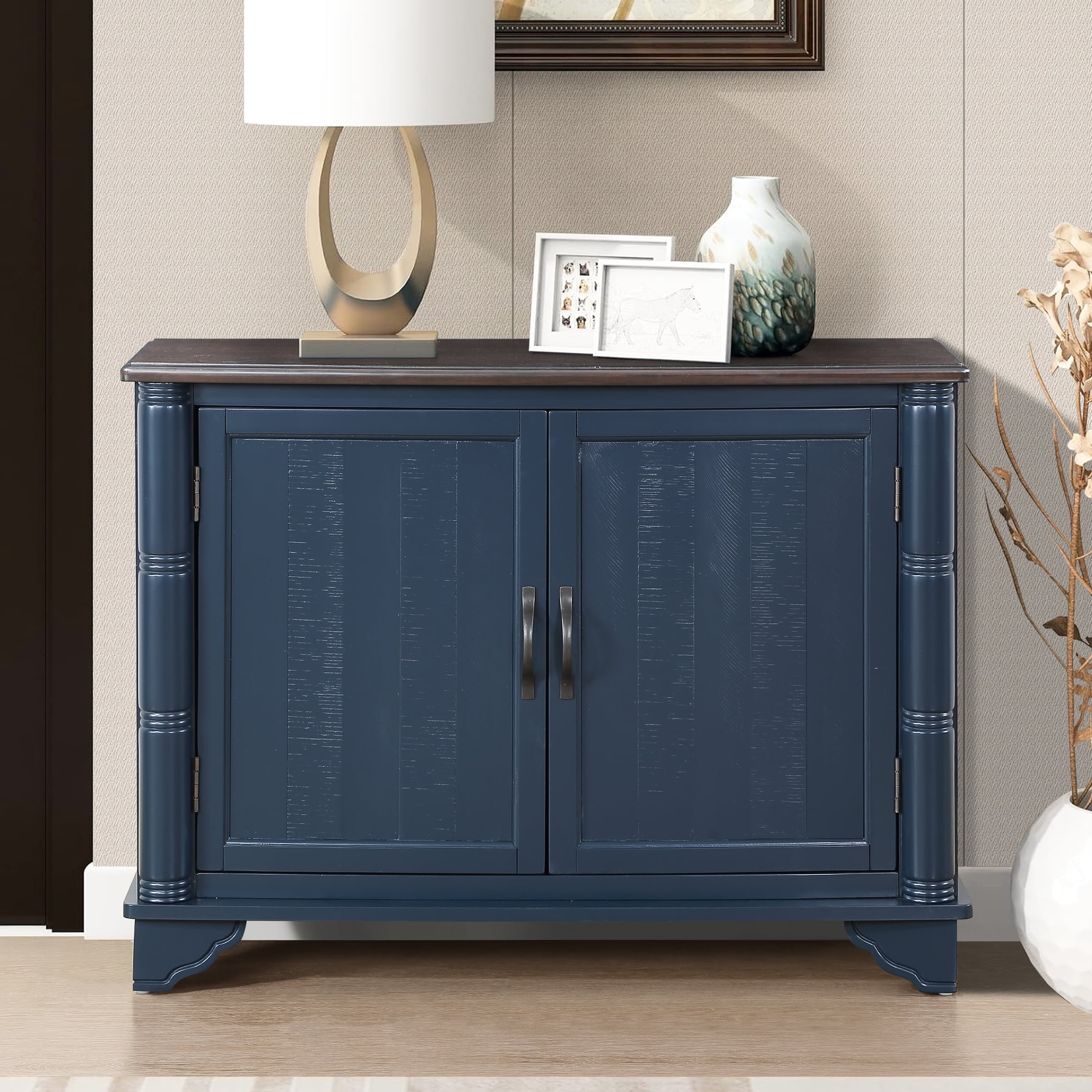 40" Retro Style Console Table With Storage Option, Hallway Furniture ...