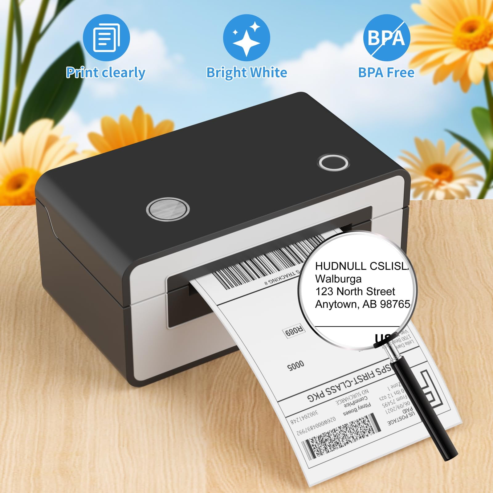 40 Rolls 4x6 Direct Thermal Shipping Labels 250 Labels per Roll, Compatible with Zebra 2844 2843 ...