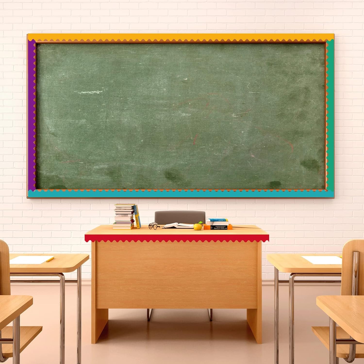 40 Rolls 656 Feet Scalloped Bulletin Board Borders in 20 Colors ...