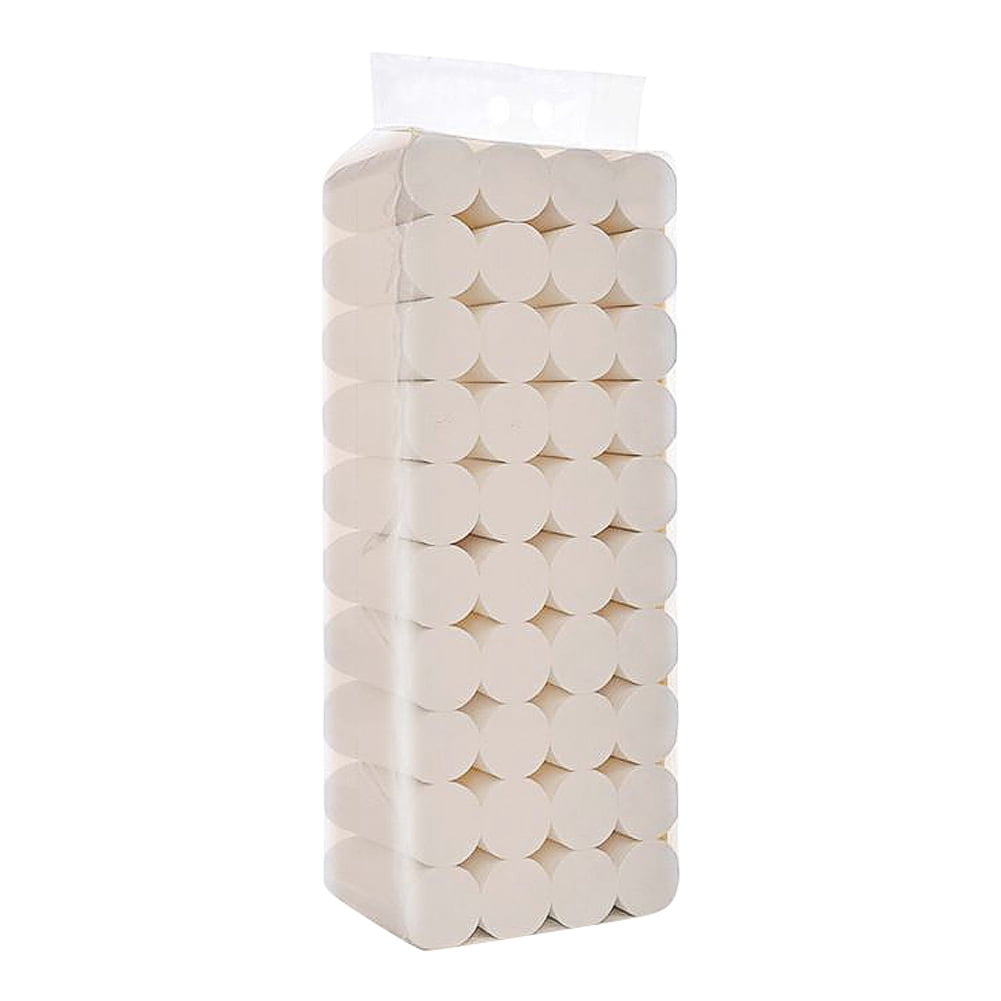 40 Rolls Bamboo Fiber Soft Toilet Paper Coreless Bath Tissue for Hotel ...