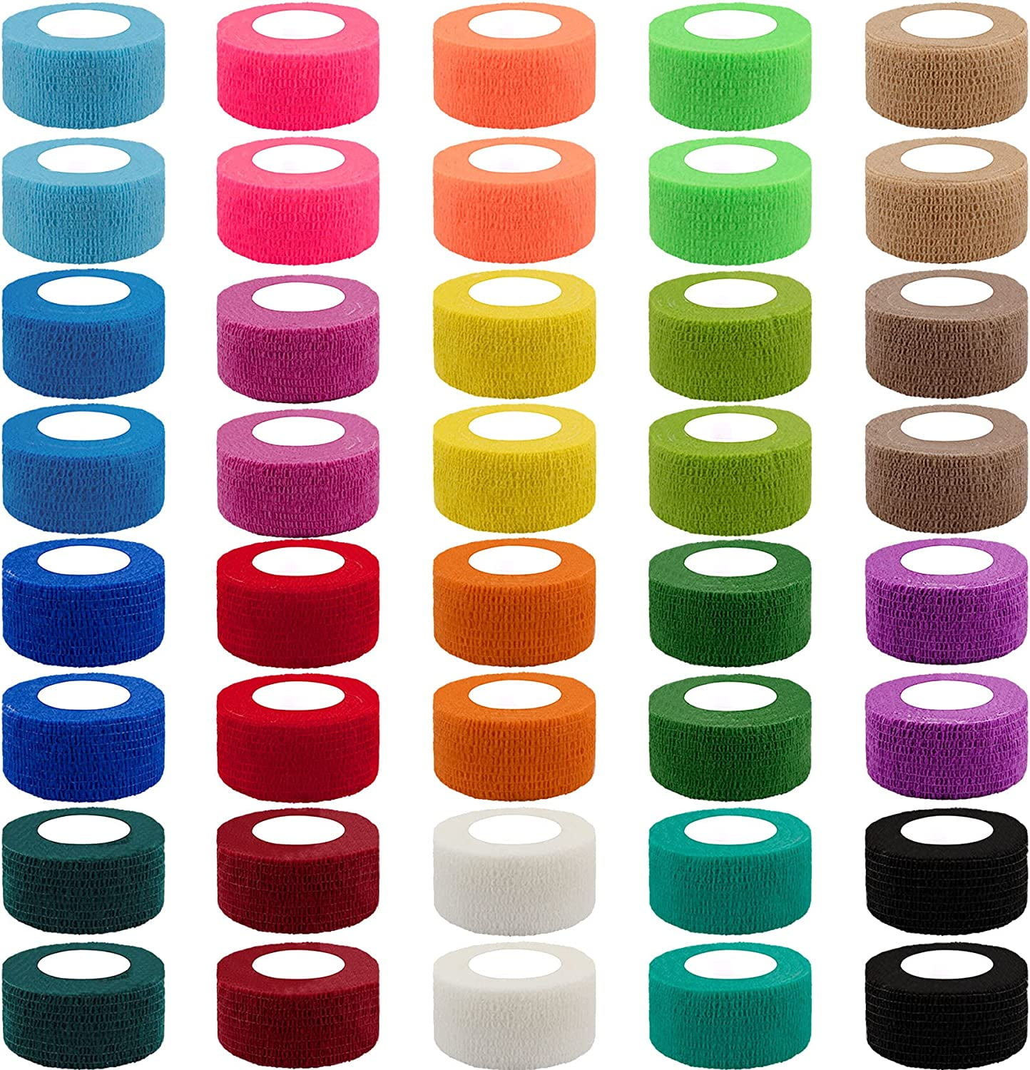 40 Rolls Self Adherent Wrap 2 Inch Self Adhesive Bandages Wrap Tape ...