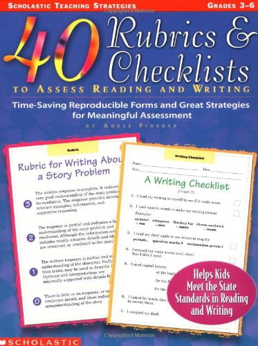Pre-Owned 40 Rubrics & Checklists to Assess Reading and Writing (Grades ...