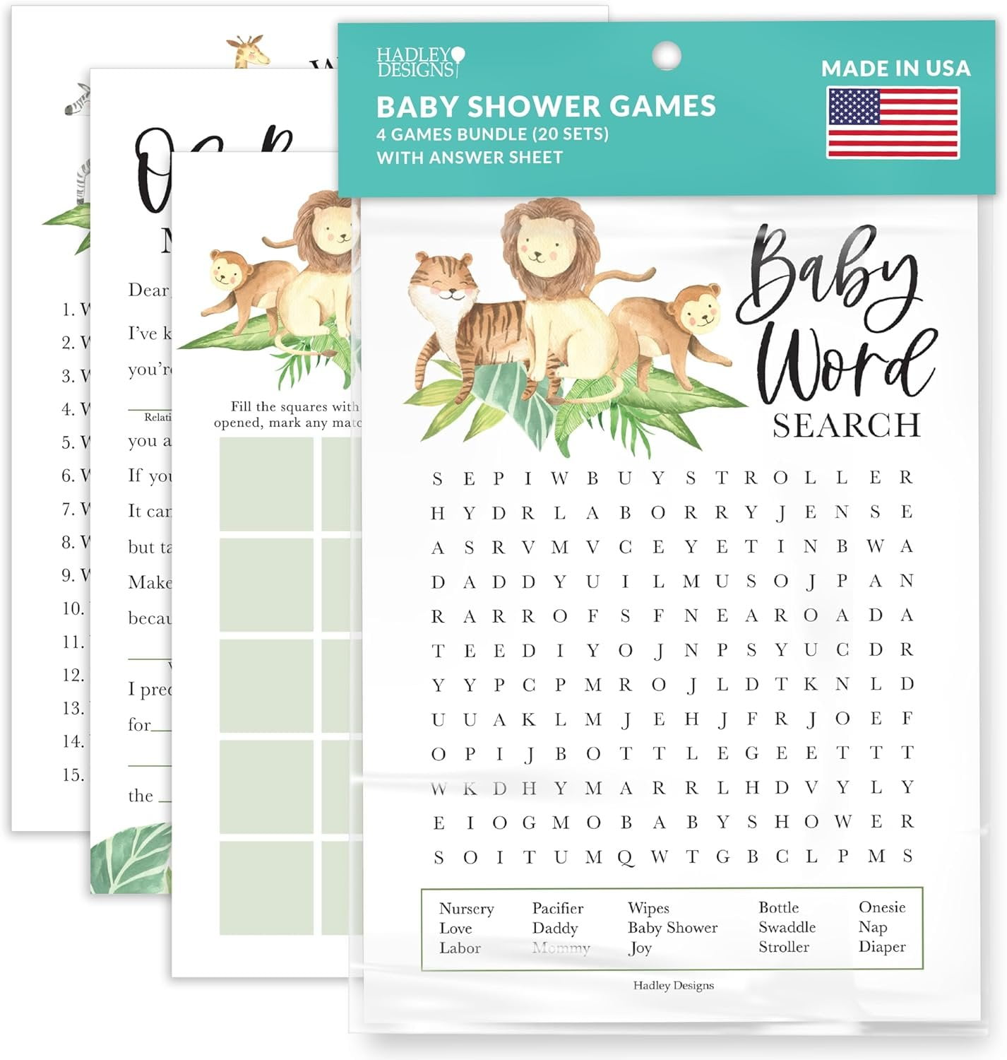 40 Safari Baby Shower Games Gender Neutral - Baby Girl Baby Shower ...