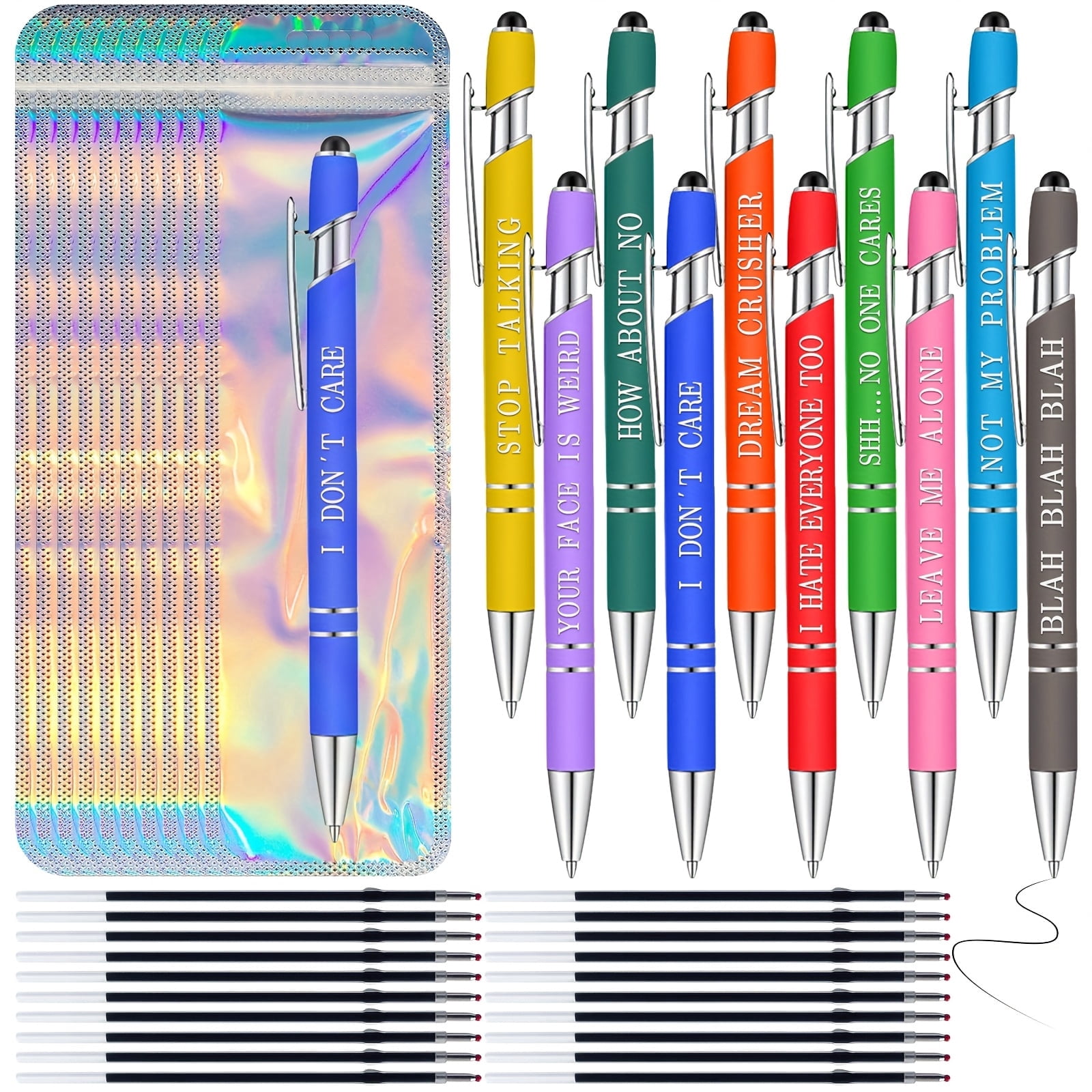 10 Set Inspiration Stylus Pens Bulk Including 10 Ballpoint Pens 20 ...