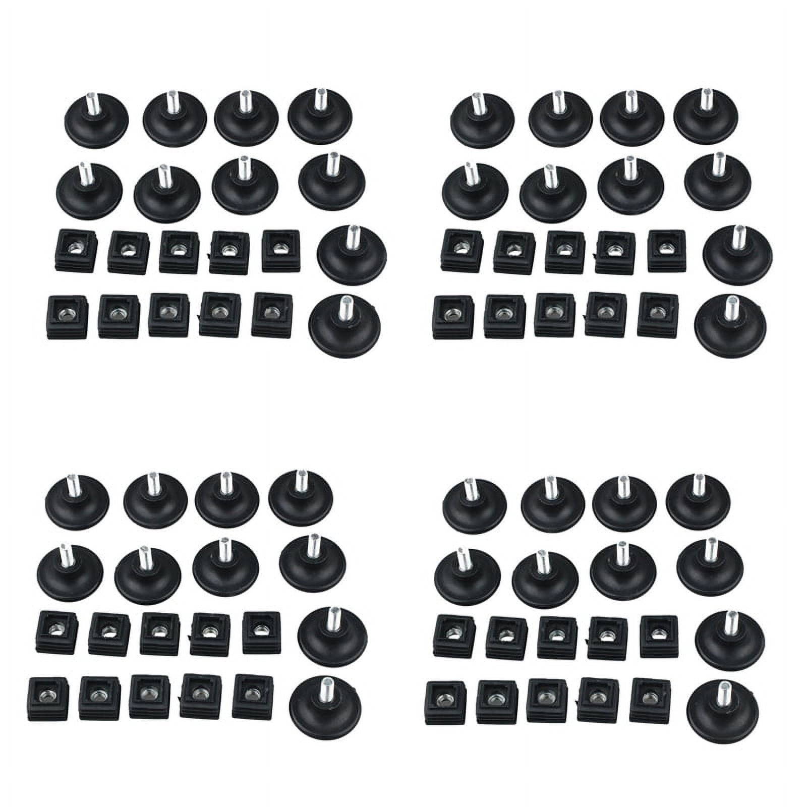 40 Sets 45mm Base Dia Adjustable Leveling Foot 25mmx25mm Square Tube ...