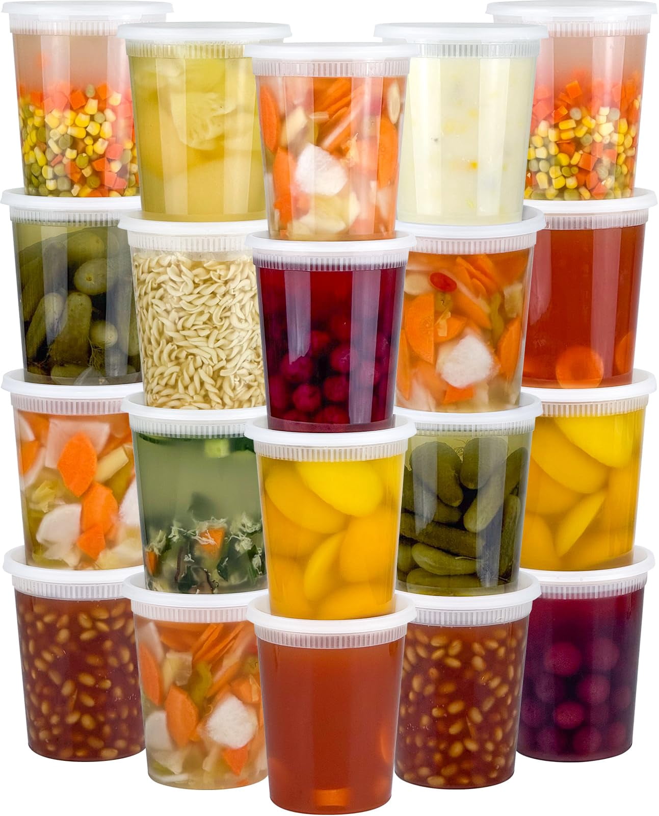 40 Sets (80-piece) Deli Containers With Lids 32 Oz Leak-proof &airtight ...