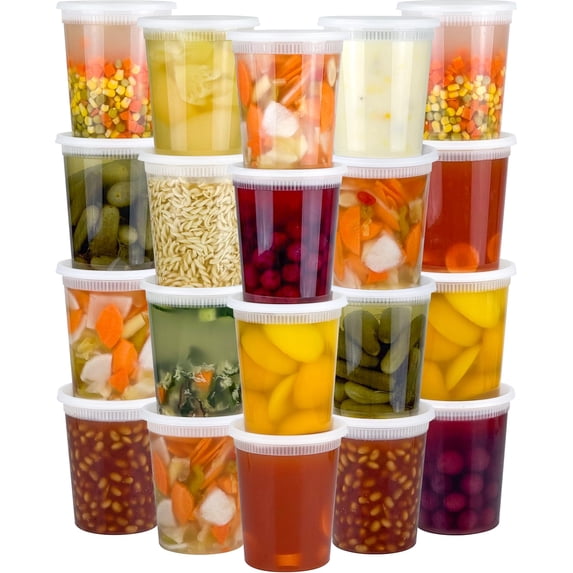 40 Sets (80-piece) Deli Containers With Lids 32 Oz Leak-proof &airtight ...