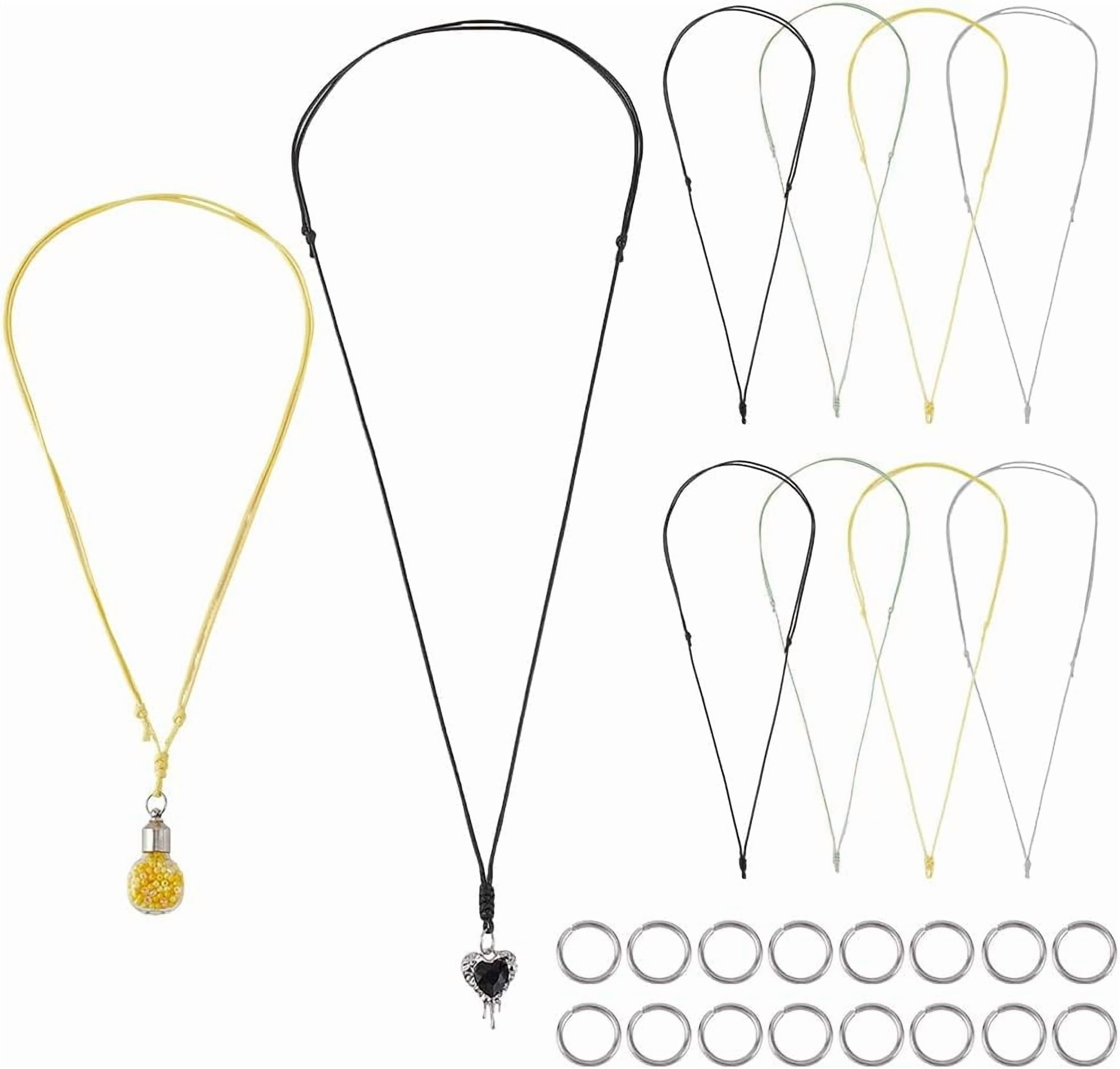 40 Sets Adjustable Necklace Cord Waxed Necklace Cords Bulk Colorful ...