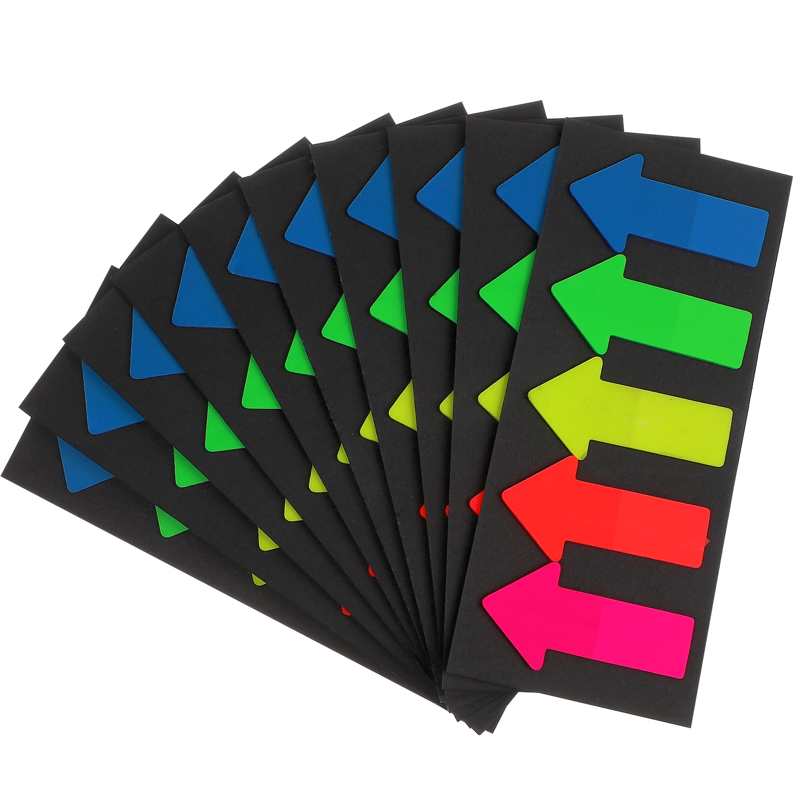 40 Sets Arrow Shaped Stickers Bookmarks Translucent Neon Lights Books ...