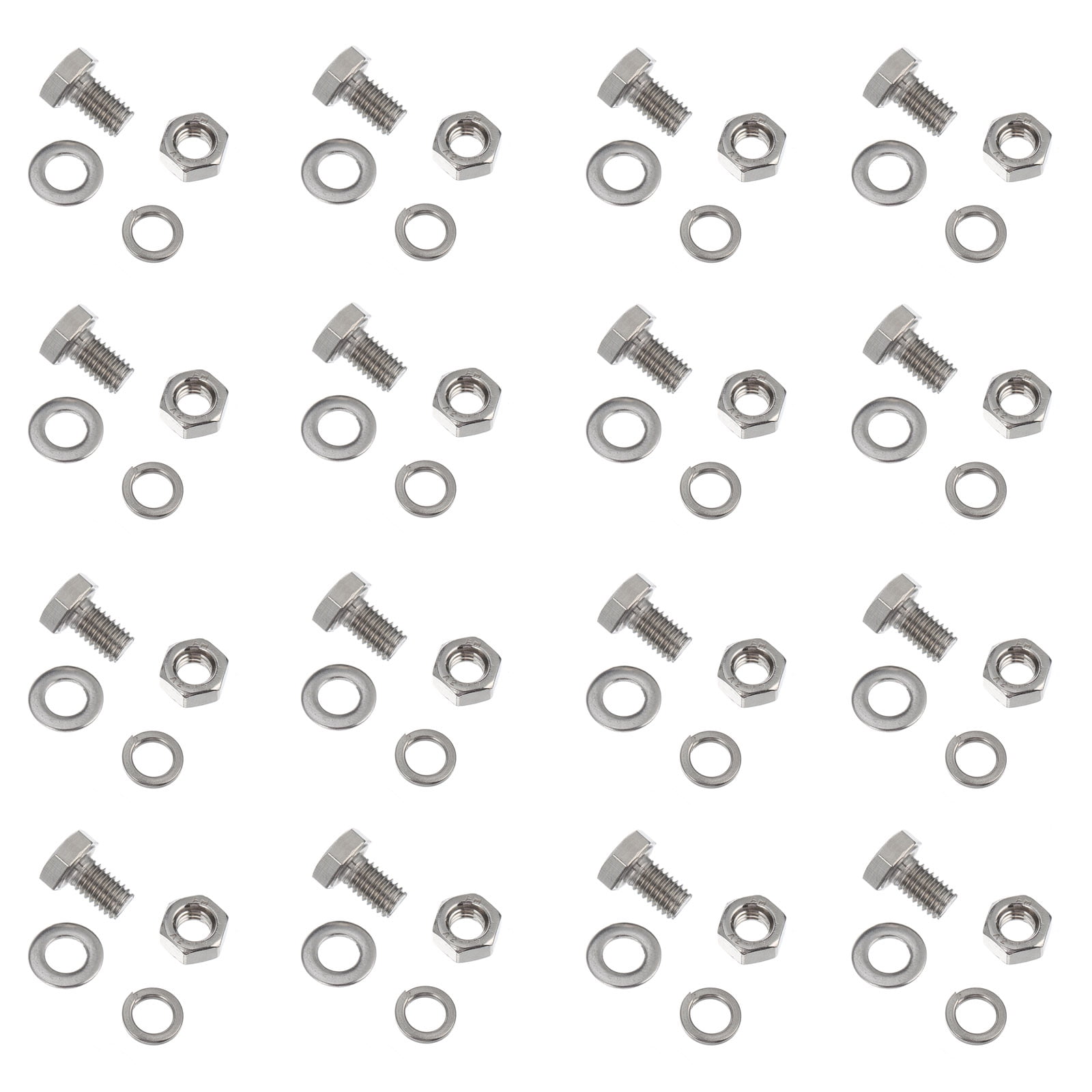 40 Sets Bolts Fastener Hardware Assortment Kit Metal Screws Flat Head ...
