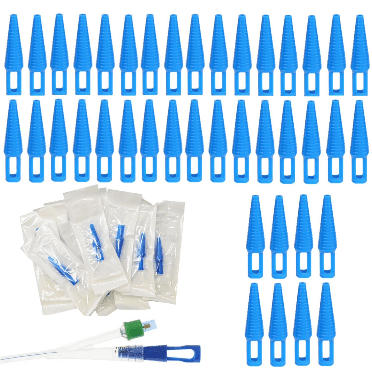 40 Sets Catheter Plugs - Individually Package Catheter Plug Adapter ...