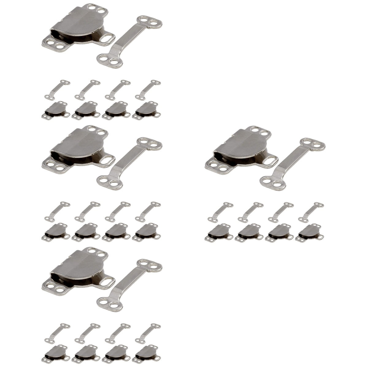 40 Sets Hook and Eye Button Trouser Fasteners Bar Metal Pant Hooks ...