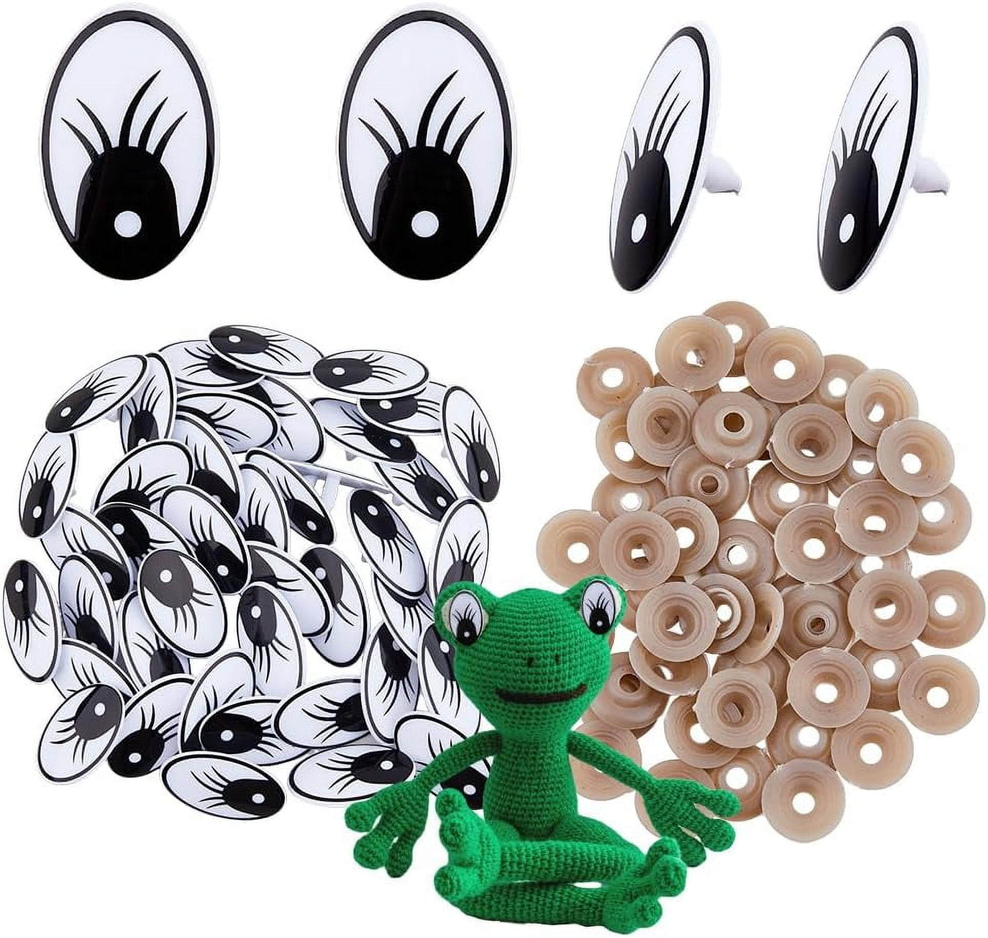 40 Sets Large Safety Eyes 30mm Crochet Eyes for Amigurumi Puppet Craft ...