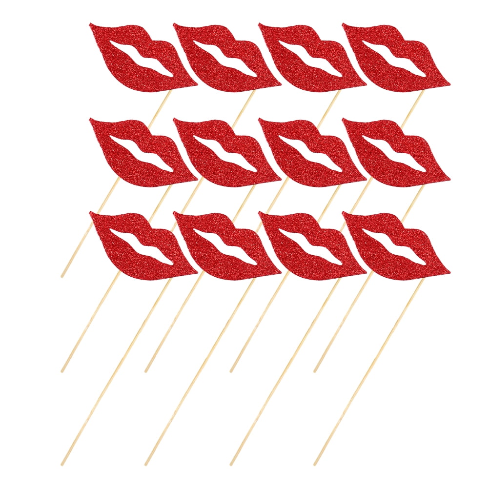 40 Sets Lips Decorative Props Party Supplies Photo Funny Disguise Red ...