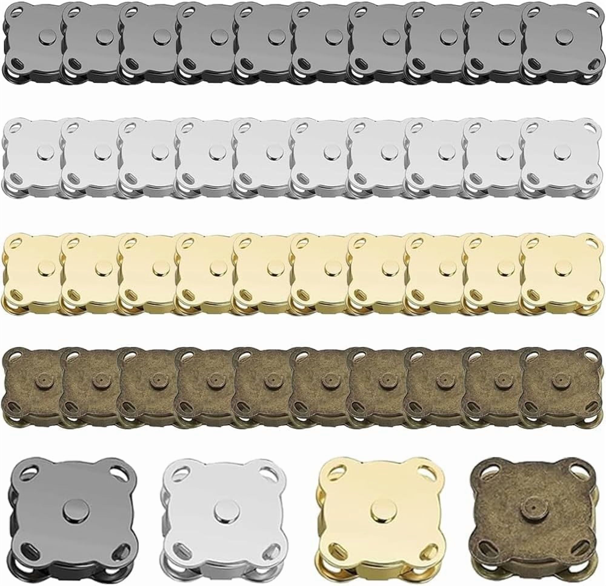 40 Sets Magnetic Snap Button, 18mm Metal Clasps Snap Buttons, Plum ...