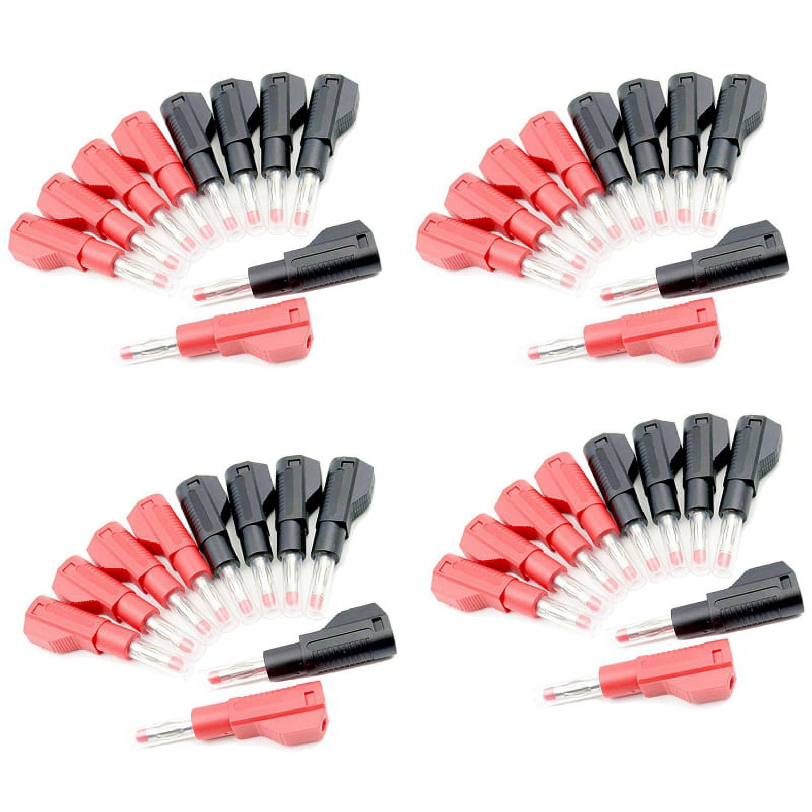 40 Sets Retractable Sheath 4mm Banana Plug Stackable Wire Solder ...