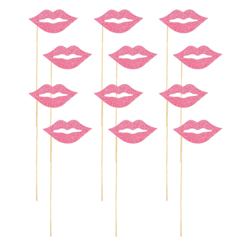 40 Sets Unique Lips Props Creative Photo Prop Party Decorative Props ...