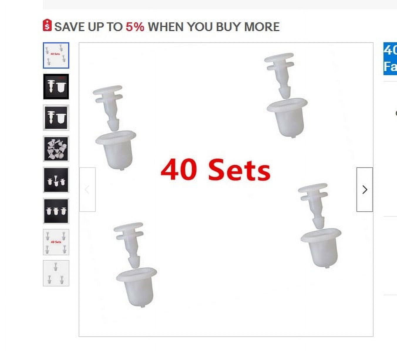 40 Sets Wheel Arch Fender Flare Liner Clips Fastener For Nissan Navara ...