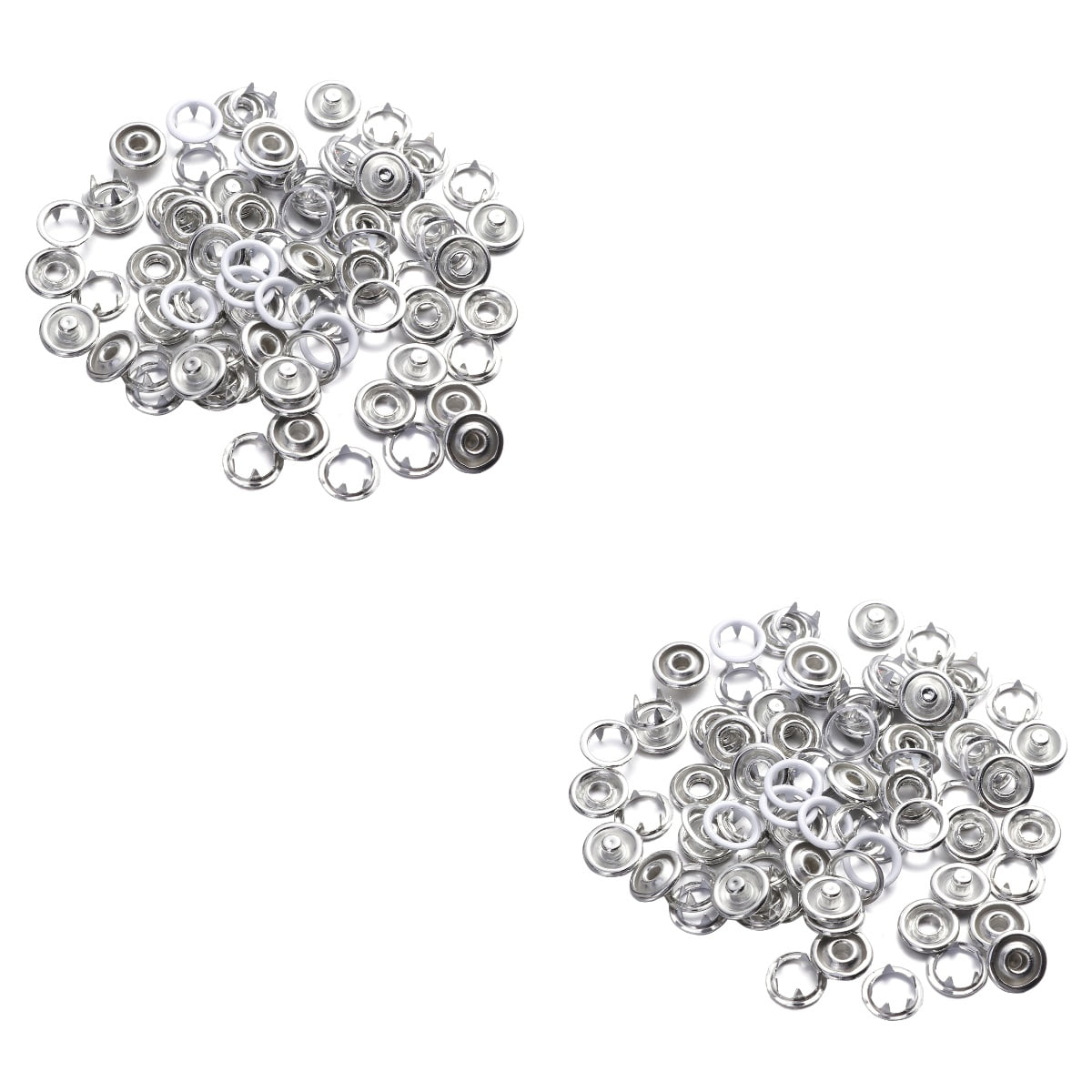 40 Sets White Snap Button Buttons Hollow Five Claw Buckles Practical ...