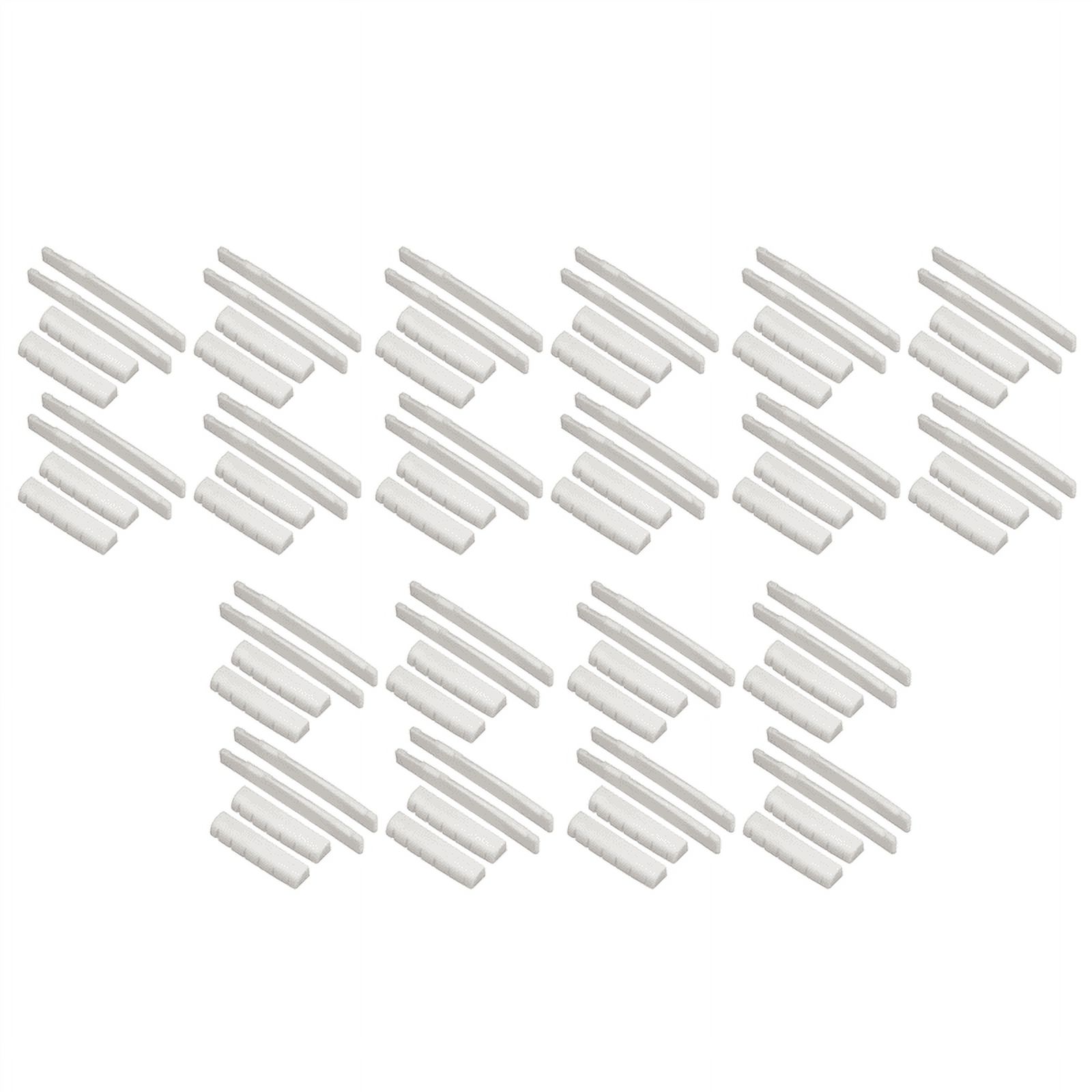 40 Sets of 80Pcs 6 String Acoustic Guitar Bone Bridge Saddle and Nut ...