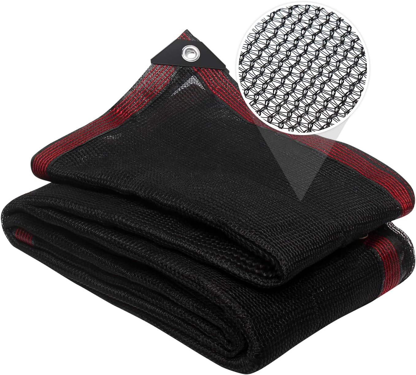 40% Shade Cloth, 10x12FT Black Heavy Duty Mesh Screen Tarp with ...