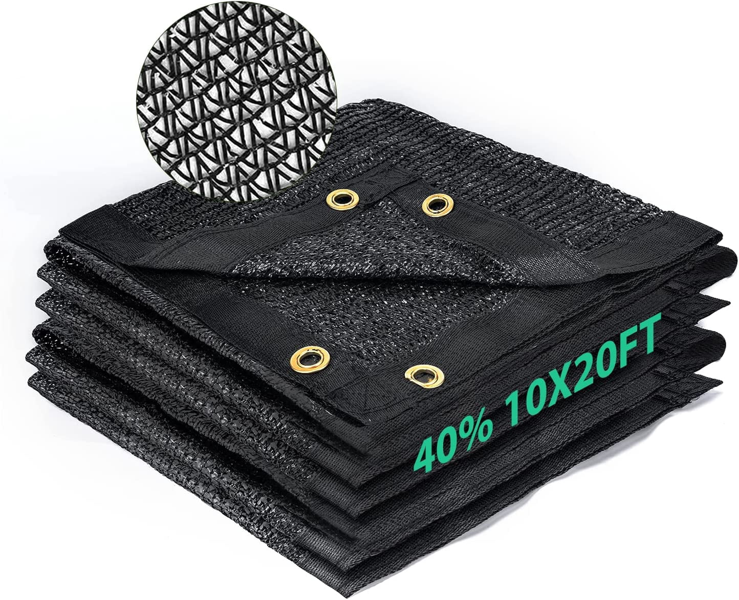40% Shade Cloth 10x20 ft, Breathable HDPE Mesh Sun Shade Tarp for ...