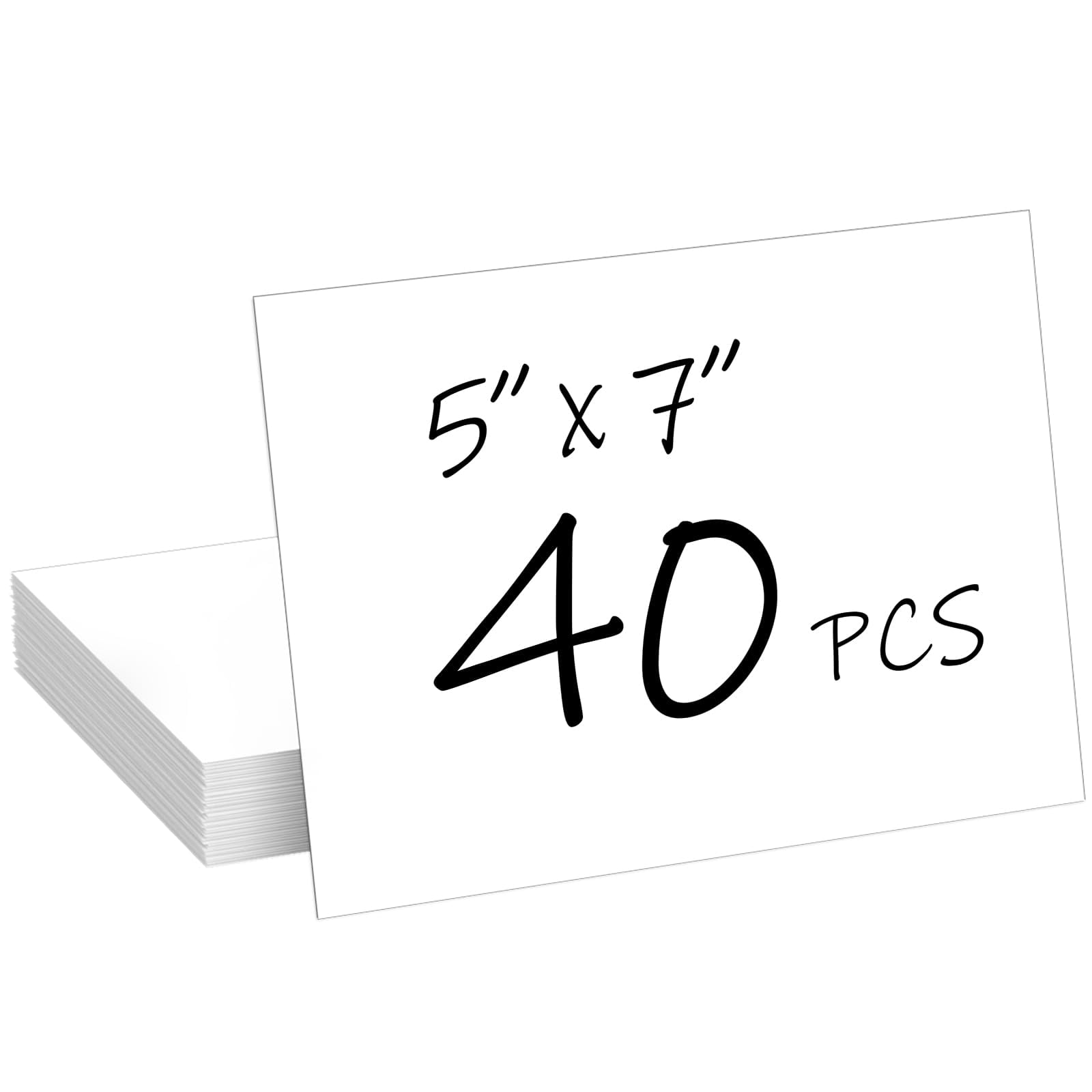 40 Sheets 5x7 Cardstock MFF30 Paper, 80lb/230gsm White Cardstock Thick ...