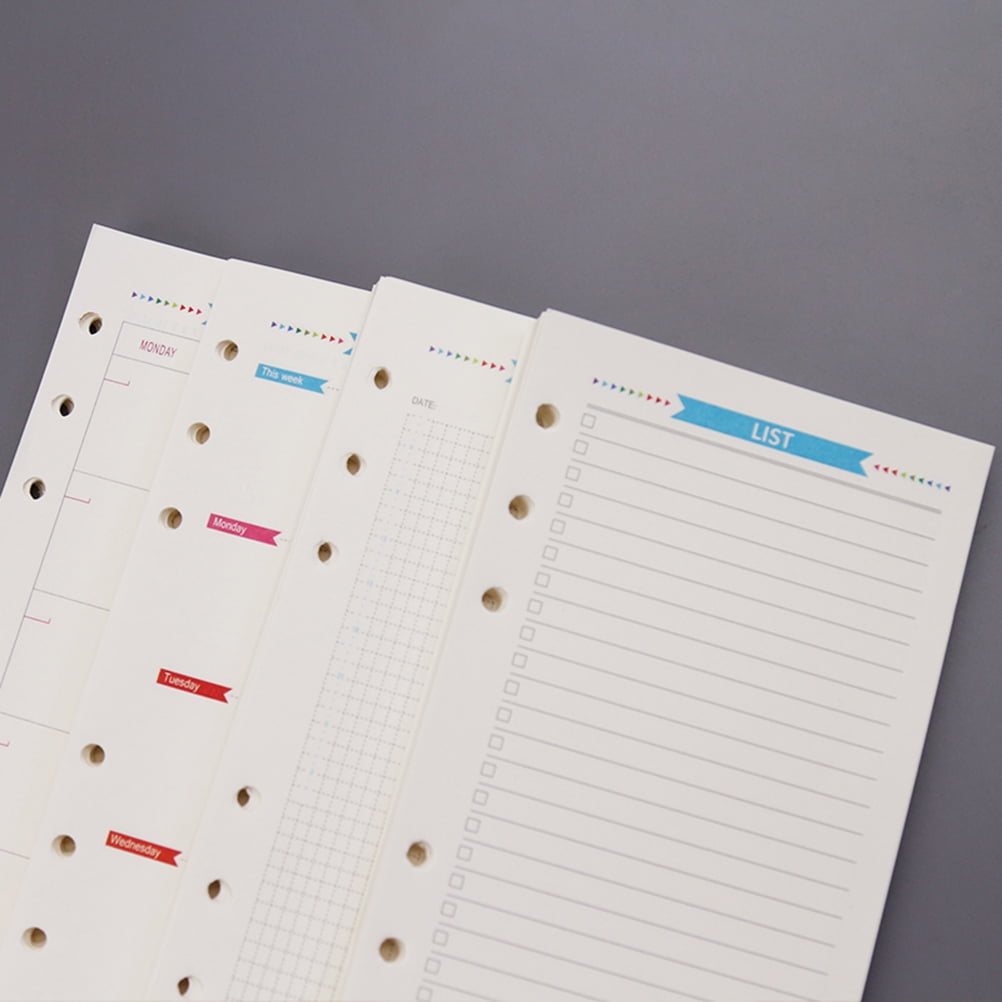 40 Sheets A6 Size 6-Hole Paper Refills For Notebook Planner Journal ...