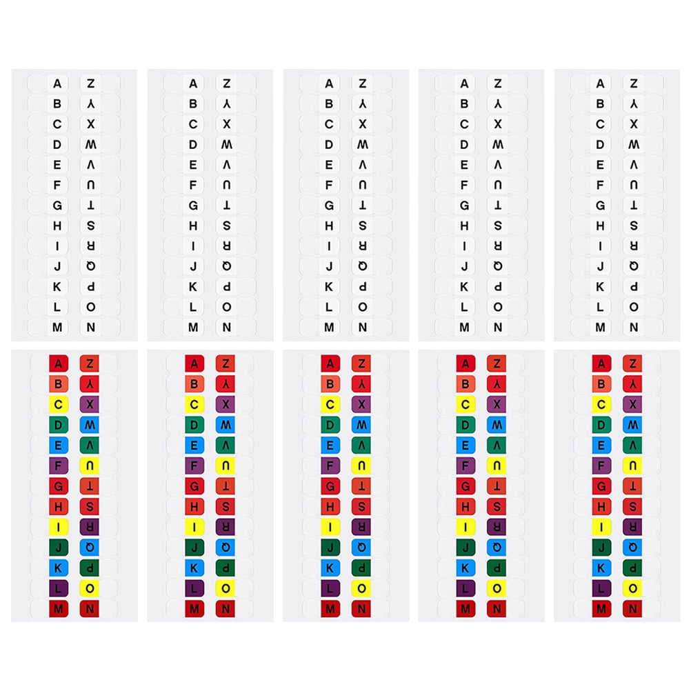 40 Sheets Colored Alphabet Tabs Small Sticky Tabs Notepad Page Markers ...