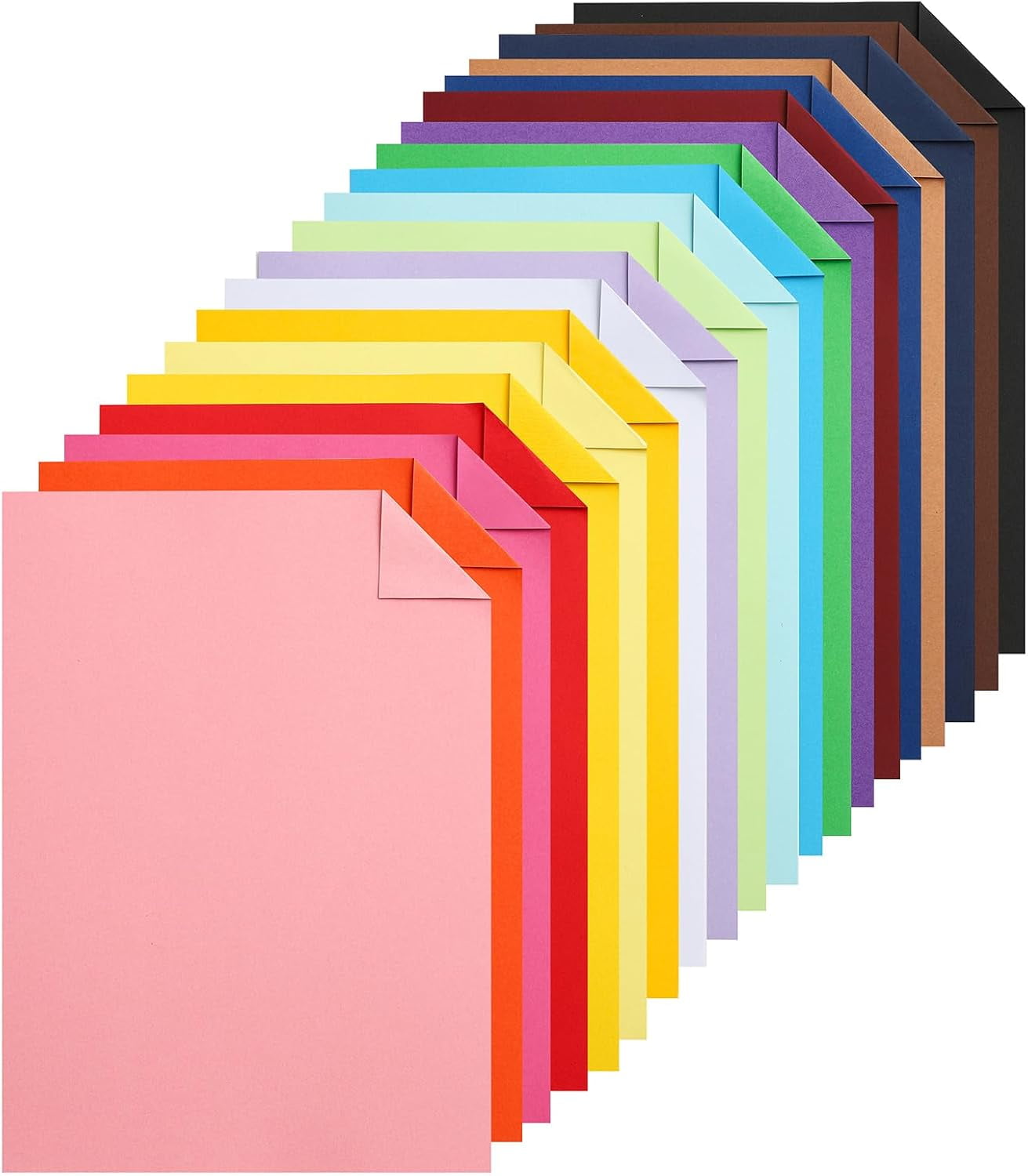 40 Sheets Colored Cardstock A4 Craft Paper, 20 Assorted Colors 200gsm ...