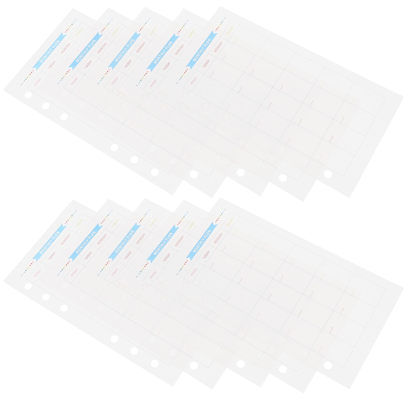 40 Sheets Dated Journal Notebook Planner Refills A5 Binder Paper ...