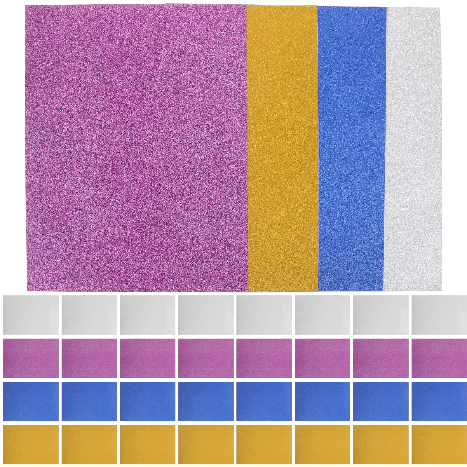 40 Sheets Glitter Cardboard Cardstock Paper Color Kraft for Crafts ...