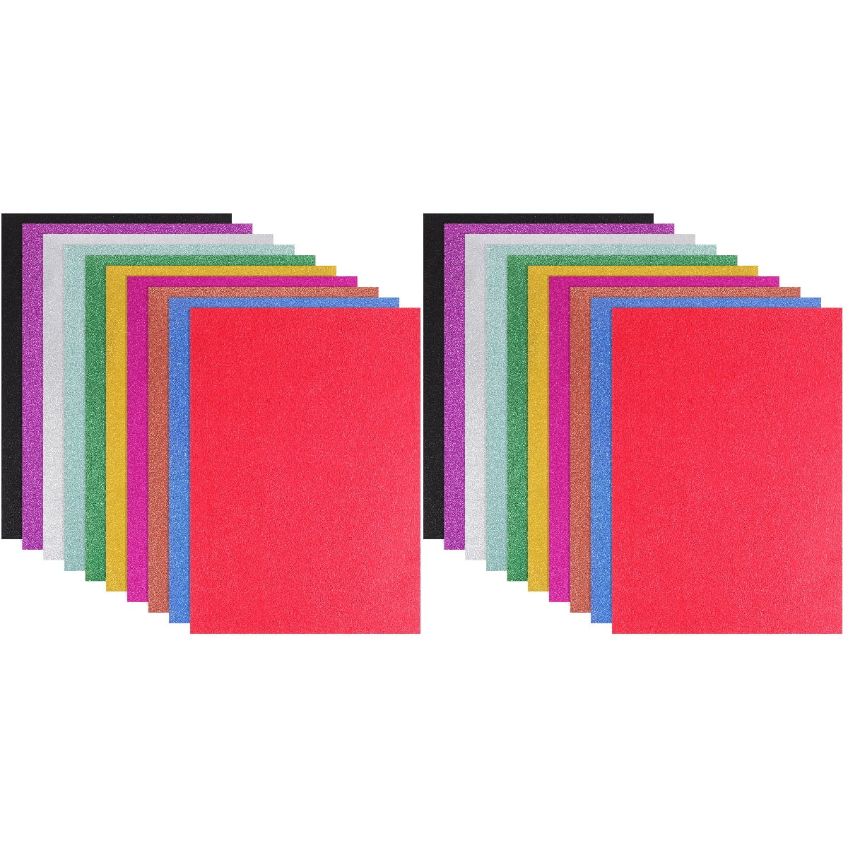40 Sheets Glitter Paper DIY Supplies Scrapbook Colored for Kids Art ...
