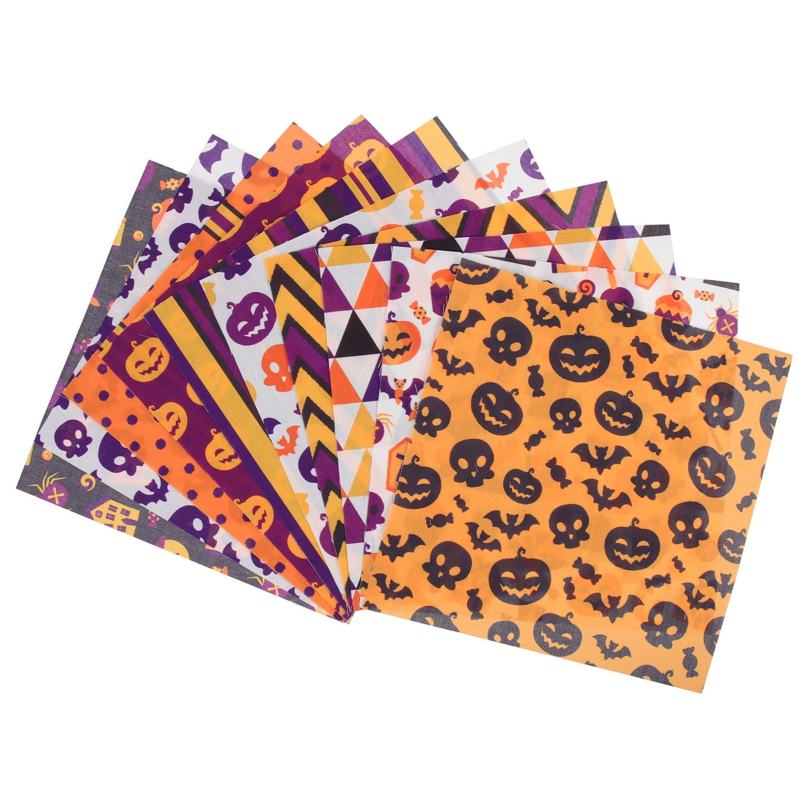 40 Sheets Halloween Cloth Set Decor Themed Fabric Quilting Patchwork ...