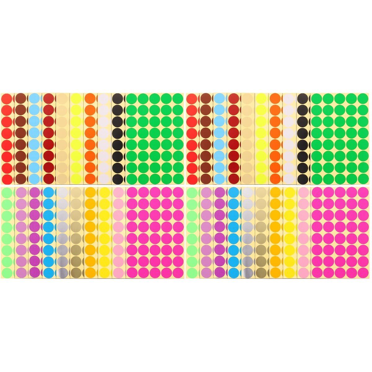 40 Sheets Labels Gift Tags Sticker Color Coding Stickers Colorful Dot ...