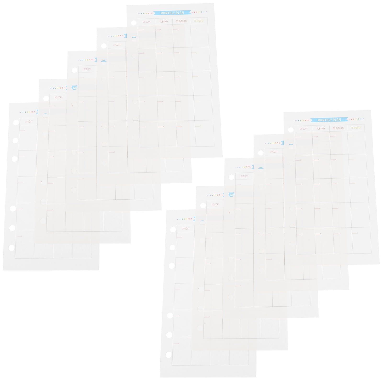 40 Sheets Notebooks Paper Refills -ring Binder Paper Grid Noteboook ...