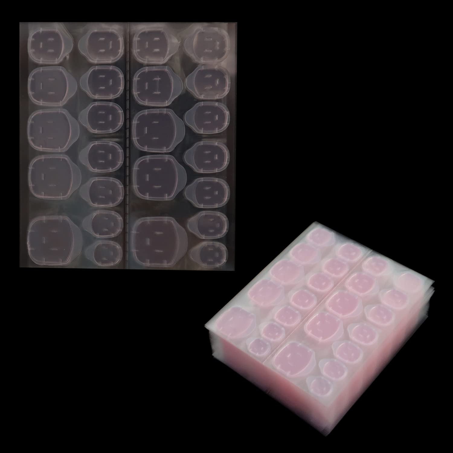 40 Sheets Pink Nail Adhesive Tabs, 960Pcs Super Sticky Double-Side Nail ...