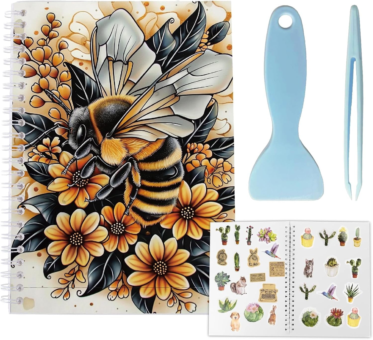 40 Sheets Reusable Sticker Storage Book Album A5 Size Blank Sticker ...