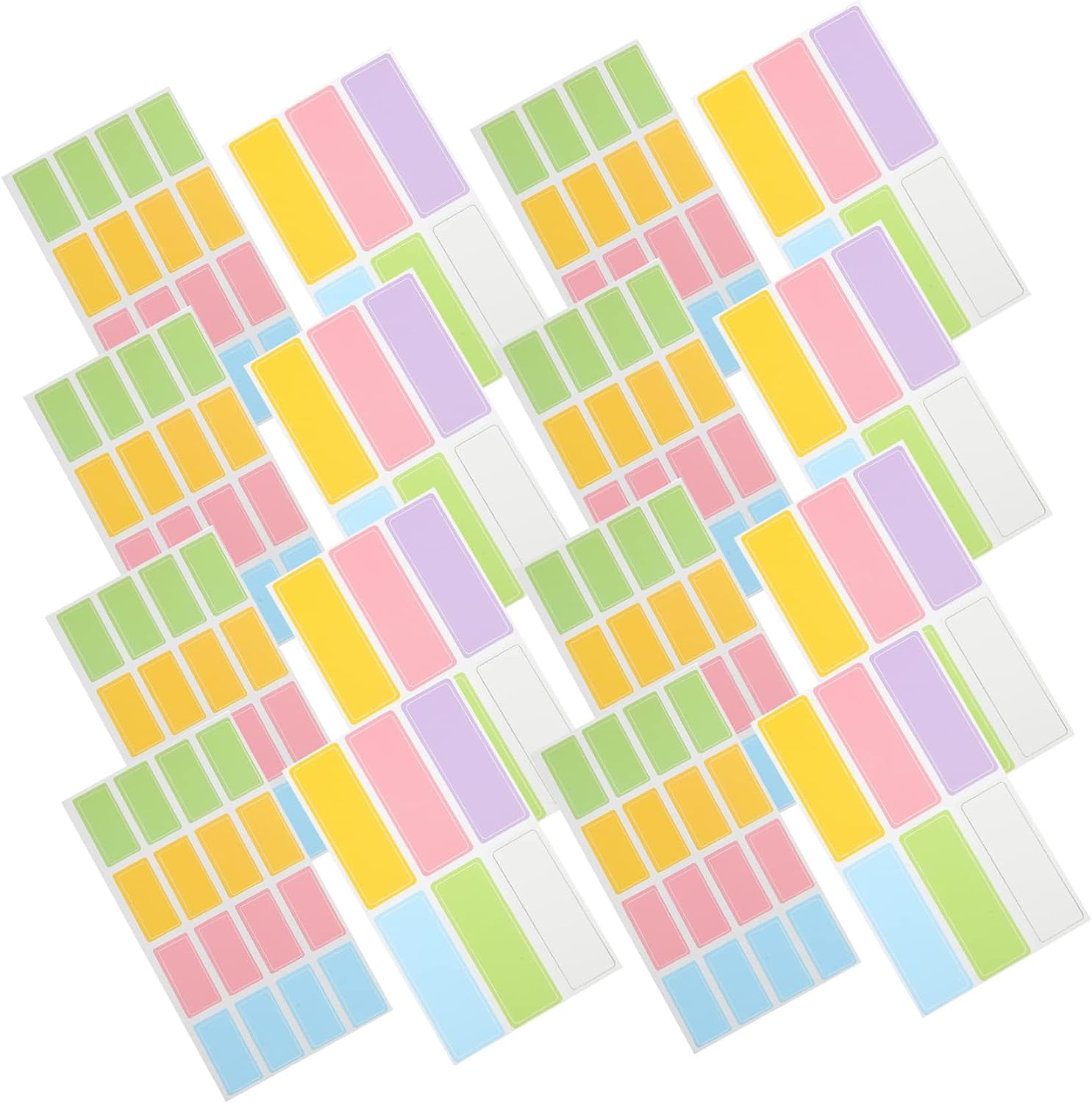 40 Sheets Self-Adhesive Label Sticker Name Tag Stickers Colored Tabs ...